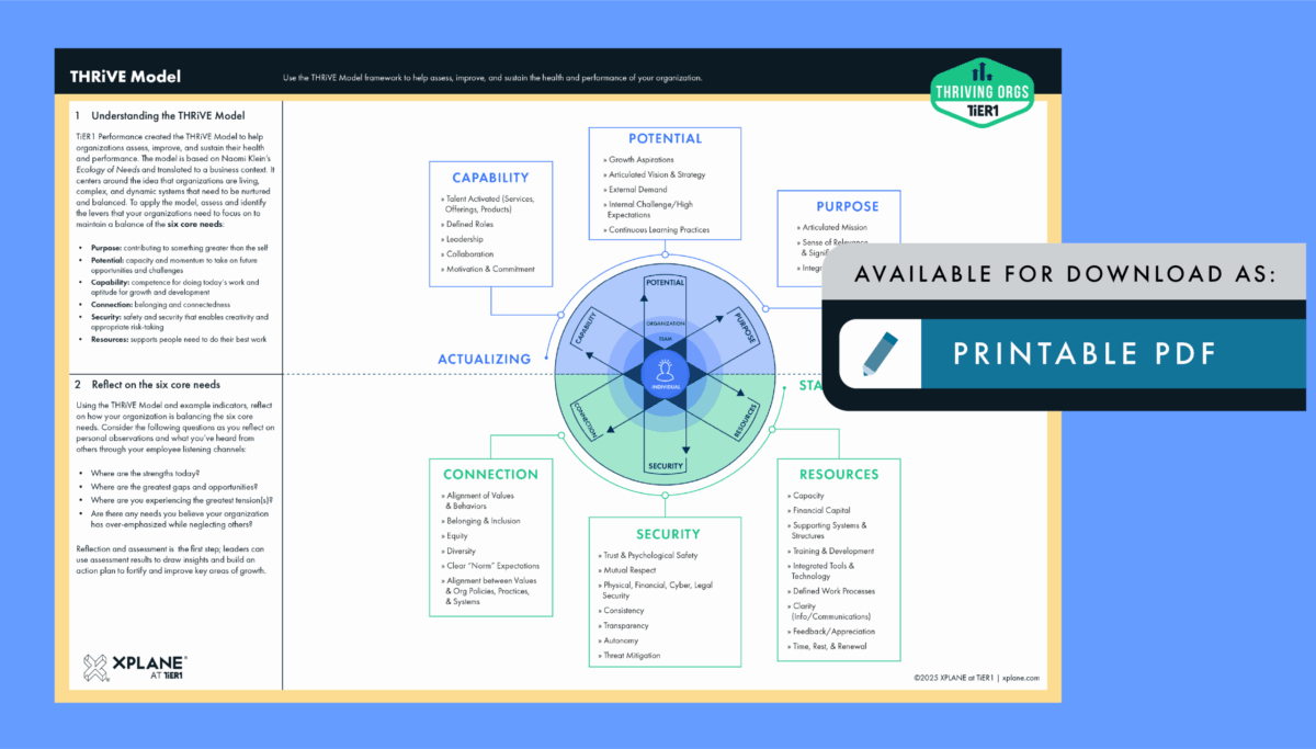 Thrive Model - XPLANE | Real-World Resources for Business Transformation